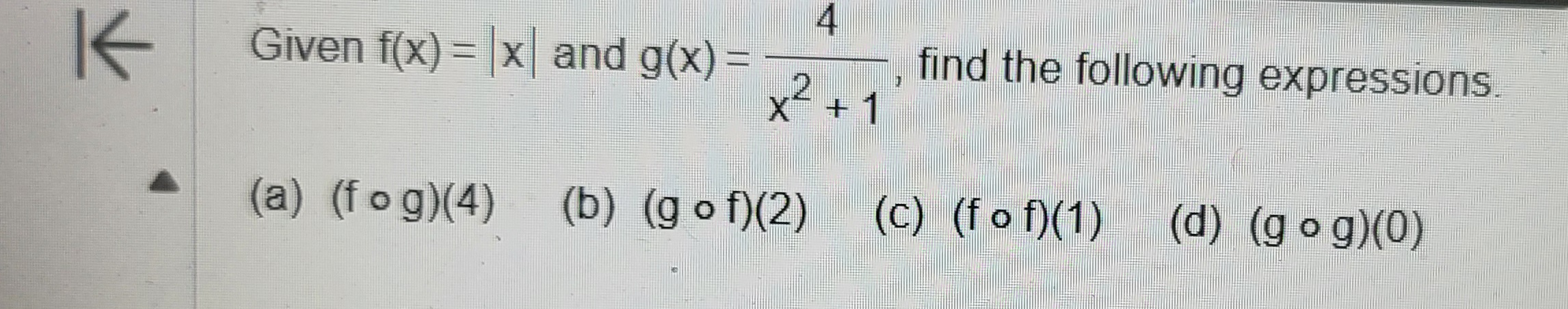 Solved For f(x)=8x and g(x)=81x, find (f∘g)(x) and (g∘f)(x). | Chegg.com