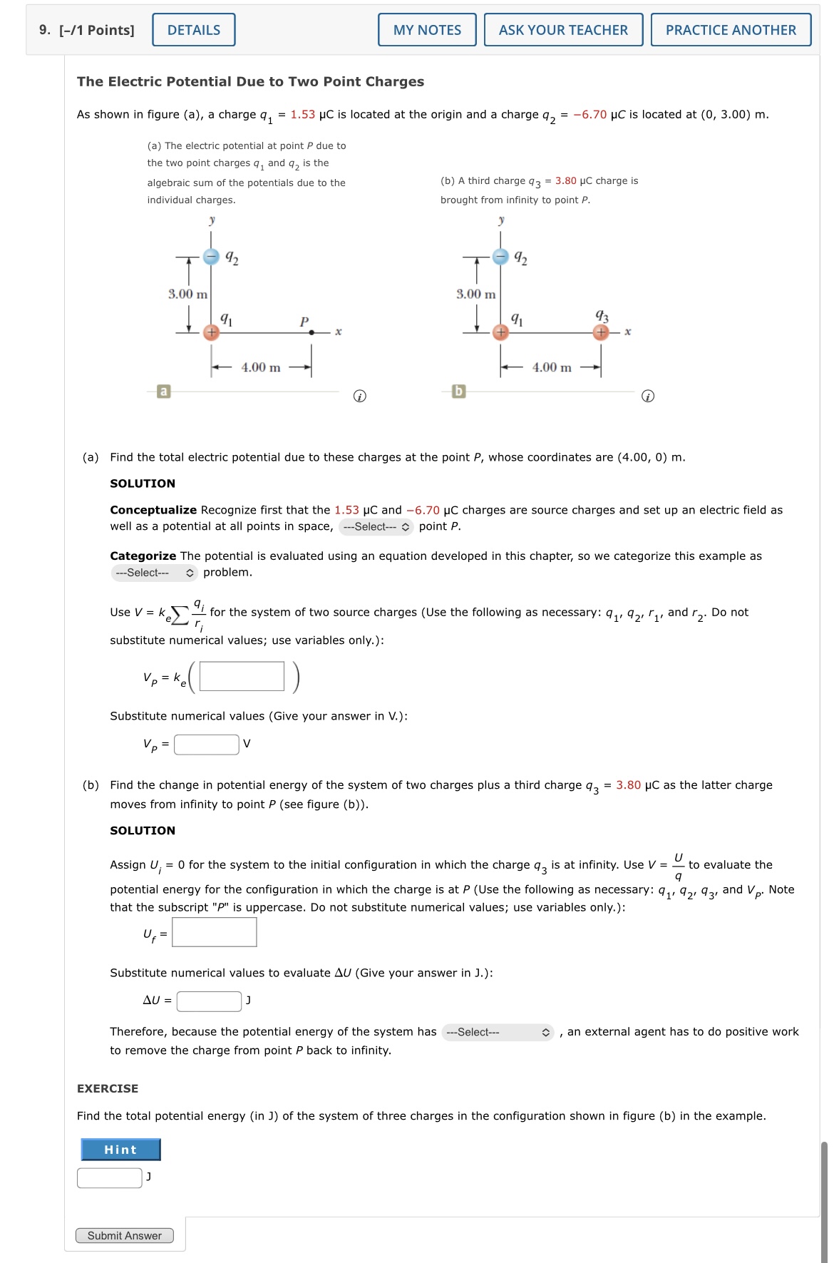 Solved The Electric Potential Due to Two Point ChargesAs | Chegg.com
