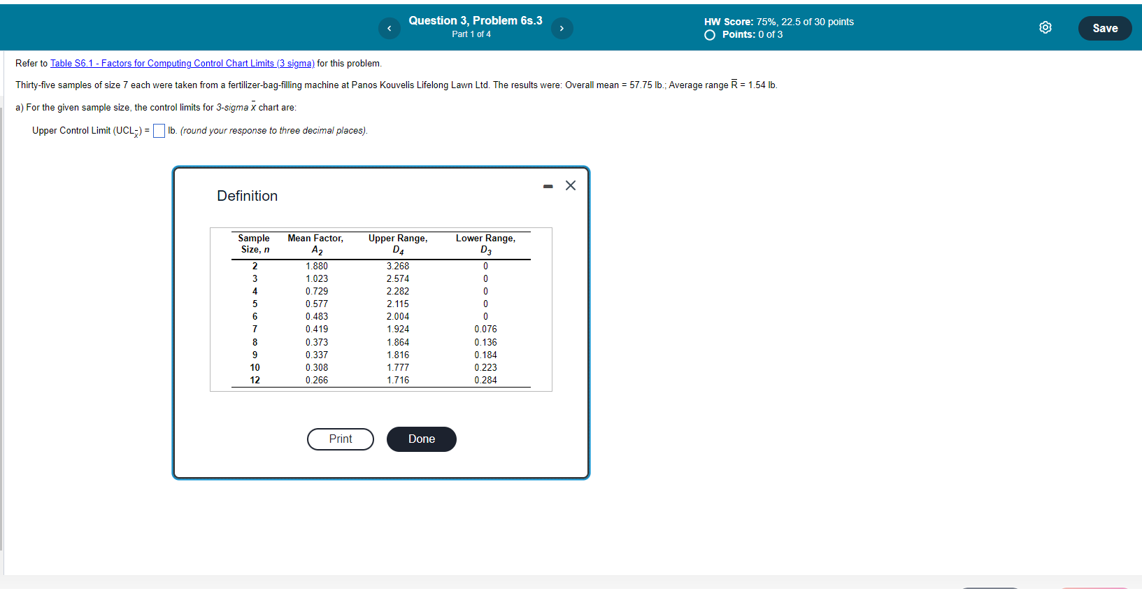 Solved a) What are the control limits for the mean chart? | Chegg.com