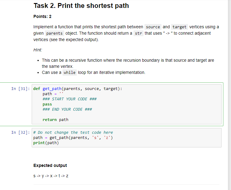 Solved subject is algorithms The code is in python 3 Please | Chegg.com