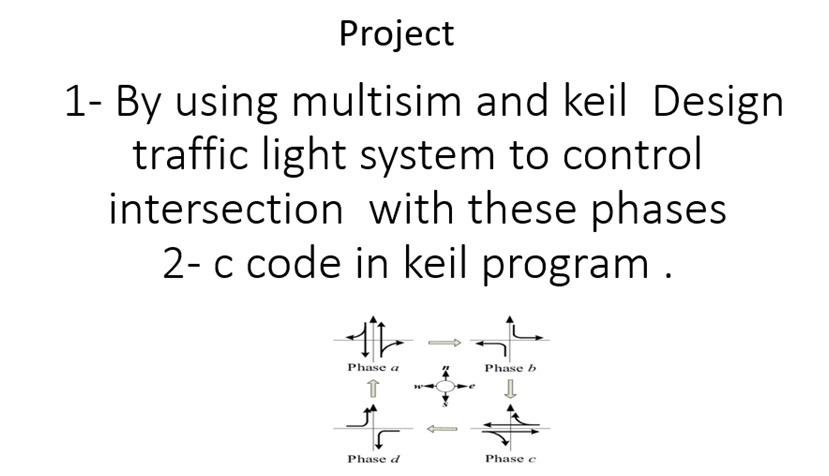 Solved Project 1- By using multisim and keil Design traffic | Chegg.com