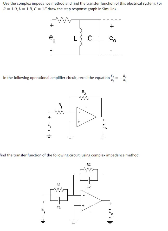 Solved Use the complex impedance method and find the | Chegg.com