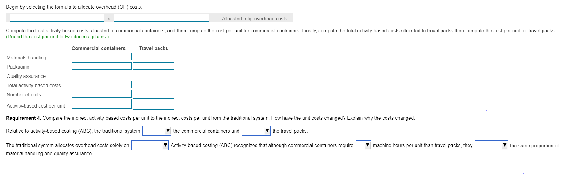 Solved i Data Table - X Estimated Quantity of Allocation | Chegg.com