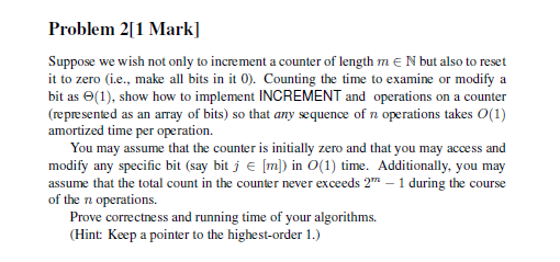 Solved Suppose we wish not only to increment a counter of | Chegg.com