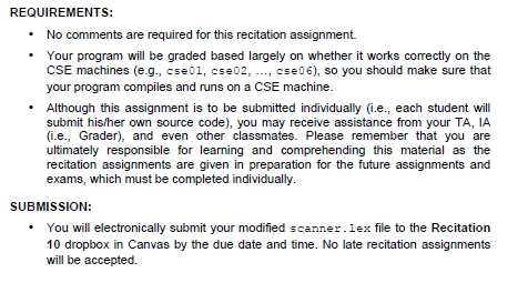 Solved On Linux, flex is the fast lexical analyzer | Chegg.com