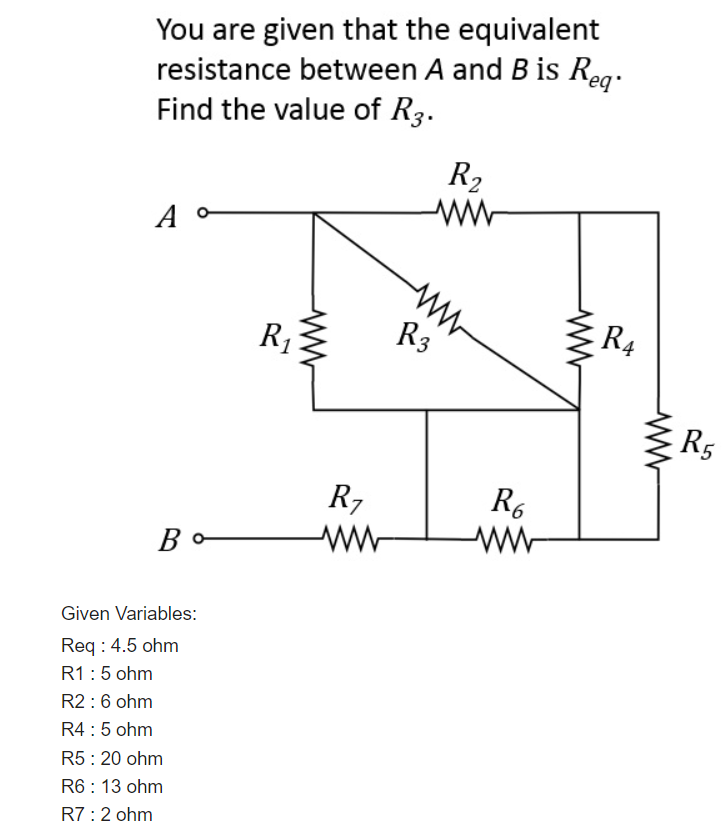 Solved You are given that the equivalent resistance between | Chegg.com