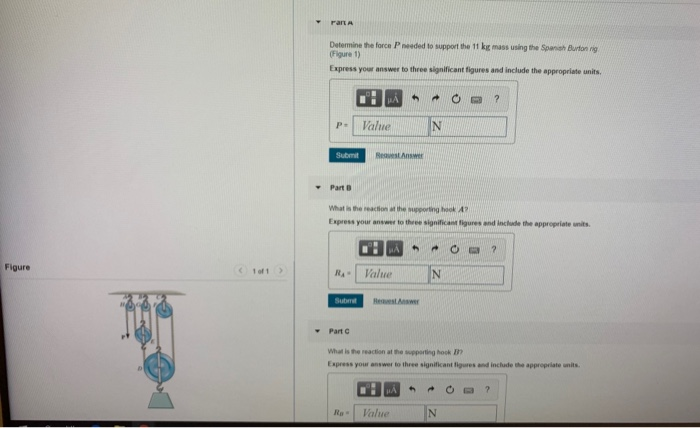 Solved Part A Determine the force Peeded to support the 11 | Chegg.com