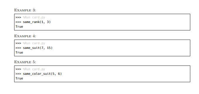 Solved Card problem in PYTHON for THONNY IDE have learned | Chegg.com