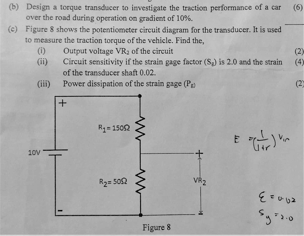 Solved (6) (b) Design a torque transducer to investigate the | Chegg.com