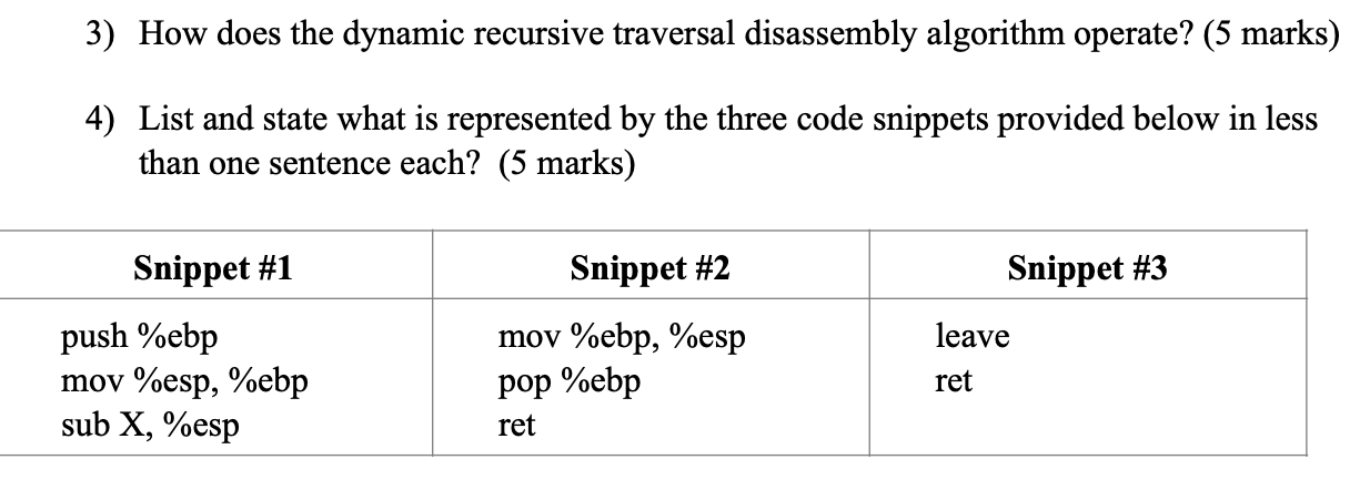 Solved 3) How does the dynamic recursive traversal | Chegg.com