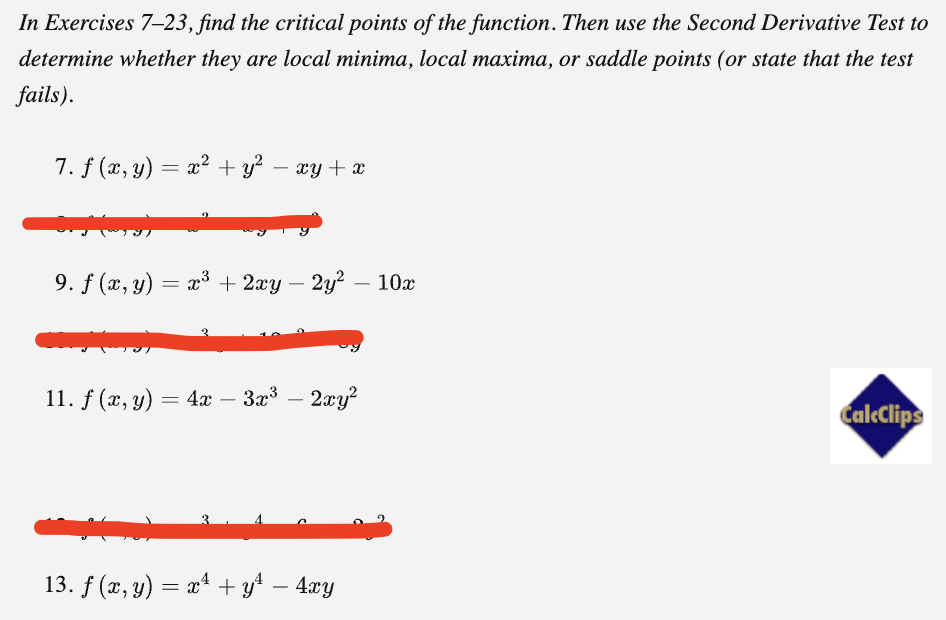 Solved In Exercises 7–23, find the critical points of the | Chegg.com