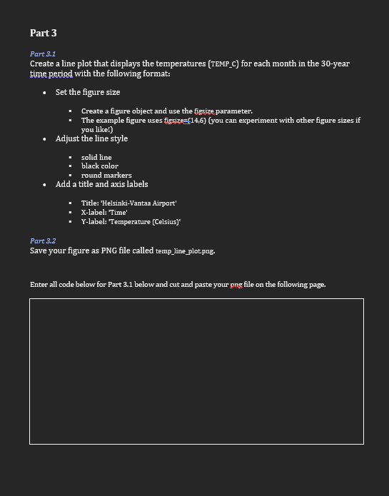 Plotting temperatures In this assignment we will plot | Chegg.com