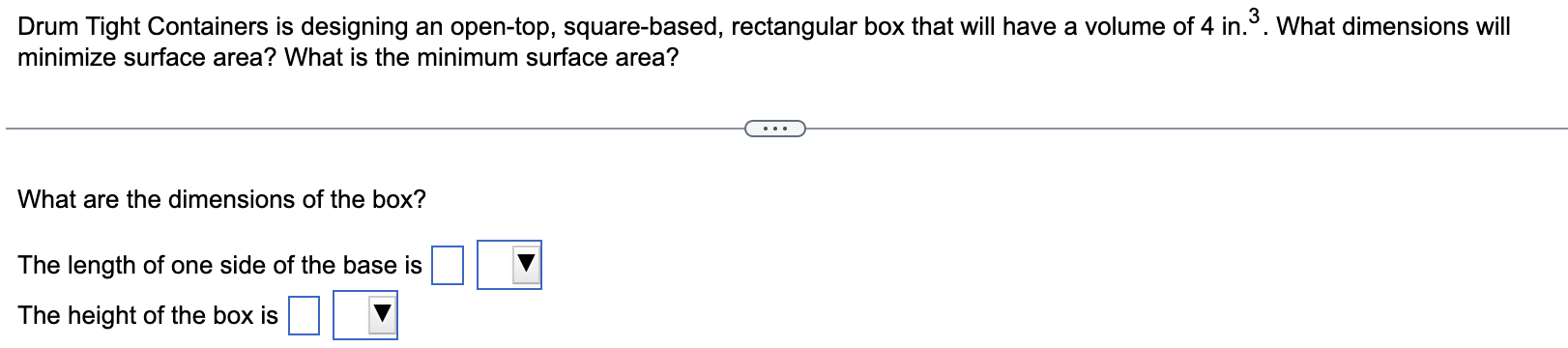 Solved Drum Tight Containers is designing an open-top, | Chegg.com