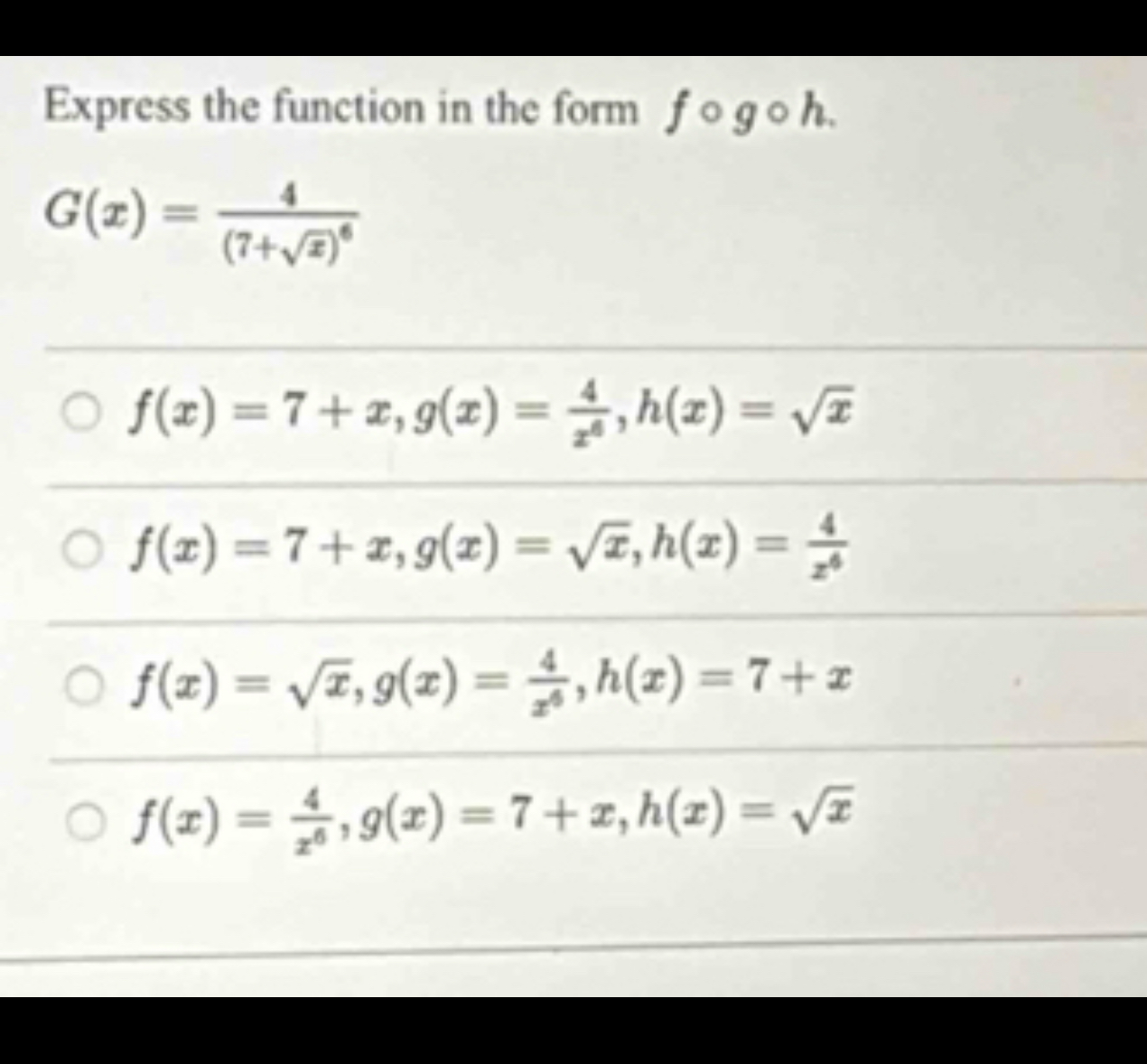 Solved Express the function in the form | Chegg.com