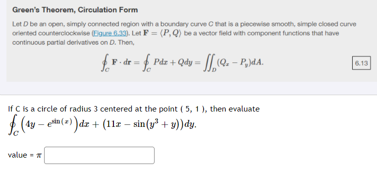 Solved Green's Theorem, Circulation Form Let D be an open, | Chegg.com