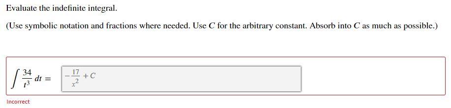 Solved Evaluate the indefinite integral. (Use symbolic | Chegg.com