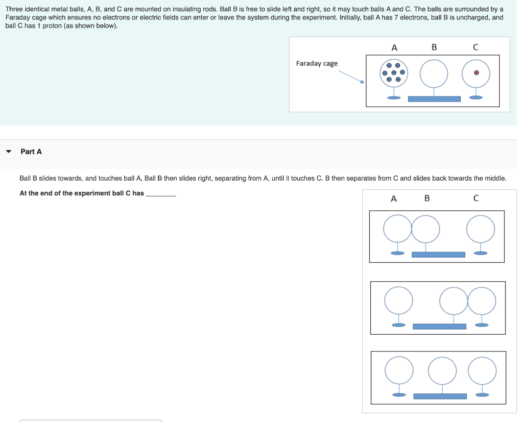 Solved Three identical metal balls, A, B, and C are mounted | Chegg.com