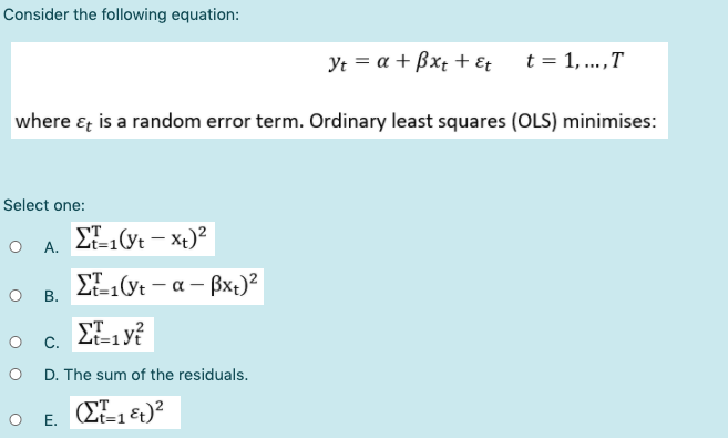 Solved You estimate a regression of the excess return on | Chegg.com