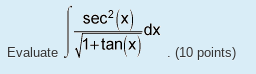 Solved sec2x) dx {1 + Evaluate (10 points) | Chegg.com