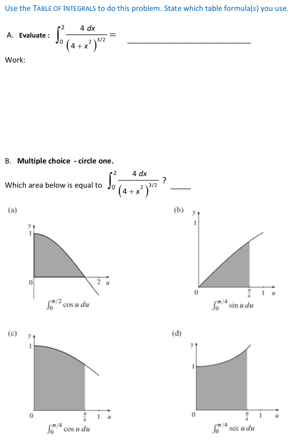 Solved confused on these problems from college calc 2, | Chegg.com