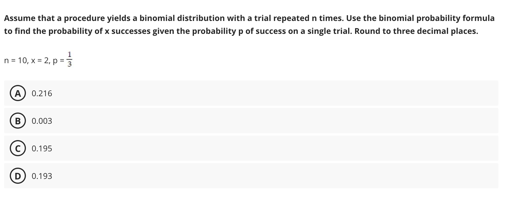 Solved Assume that a procedure yields a binomial | Chegg.com