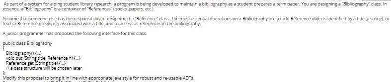 Solved As part of a system for aiding student library | Chegg.com