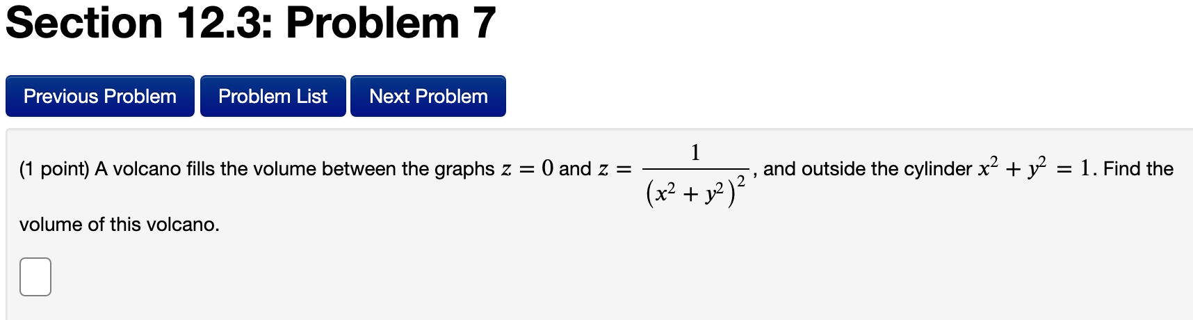 Solved Section 12.3: Problem 7 Previous Problem Problem List | Chegg.com