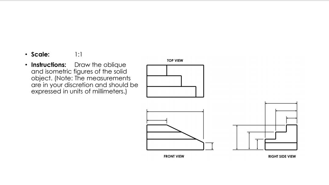 Solved TOP VIEW • Scale: 1:1 • Instructions: Draw the | Chegg.com