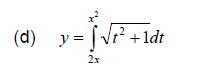 Solved y=∫2xx2t2+1dt | Chegg.com
