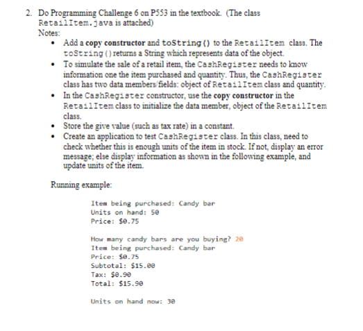 Solved Notes: 2. Do Programming Challenge 6 on P553 in the | Chegg.com