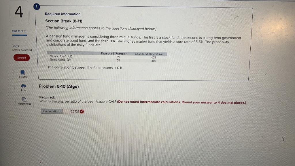 Solved Required information Section Break (8-11) [The | Chegg.com