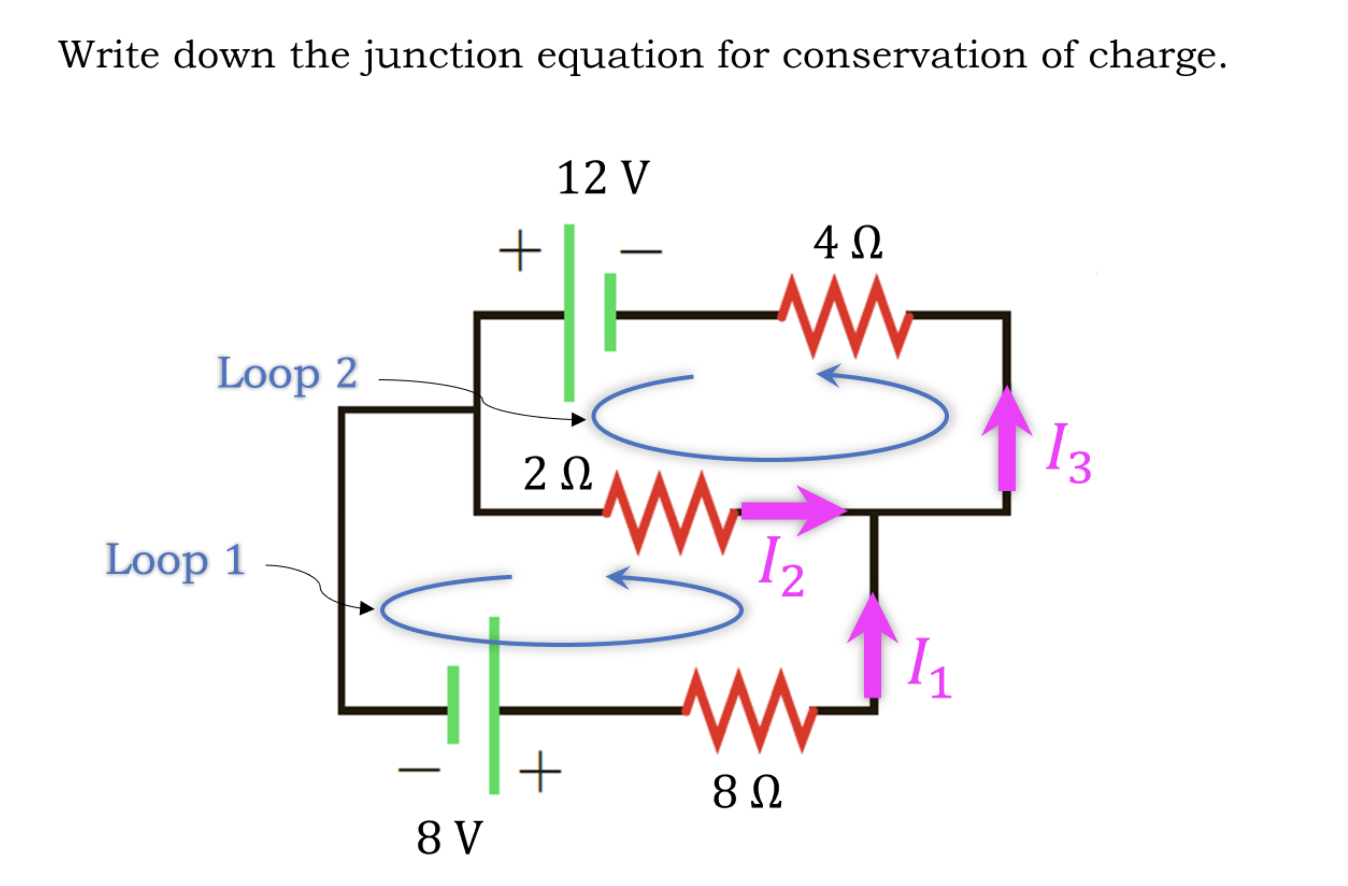 Solved Write down the junction equation for conservation of | Chegg.com