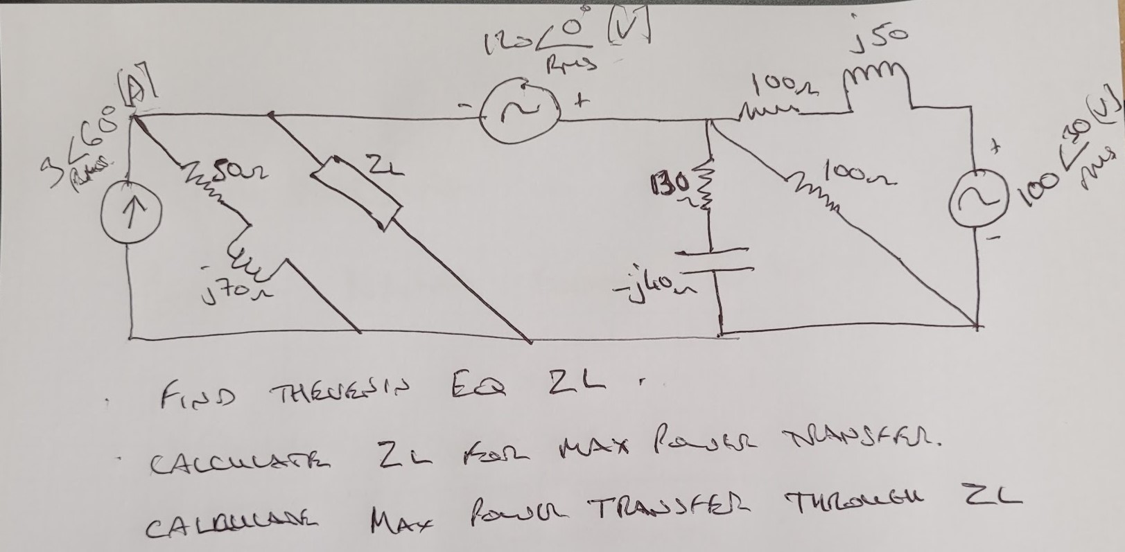 Solved Show me the steps to solve FIND Thevenin EQ ZL. | Chegg.com