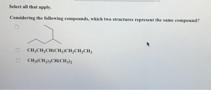 Solved Select all that apply. Considering the following | Chegg.com