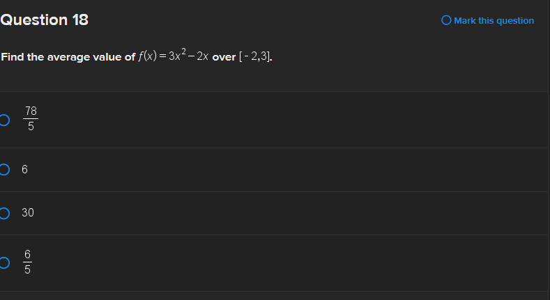 Solved Find the average value of f(x)=3x2−2x over [−2,3] 578 | Chegg.com