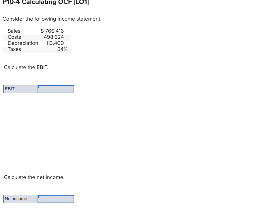 Solved Consider the following income statement: Calculate | Chegg.com