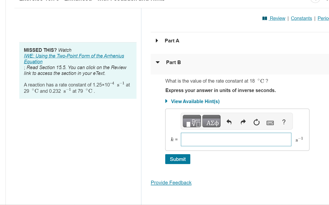 Solved i figured out that Ea= 133 Kj and i just can't get | Chegg.com