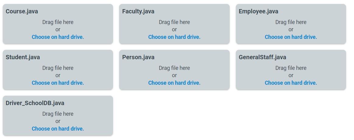 Course.java Drag file here or Choose on hard drive. | Chegg.com