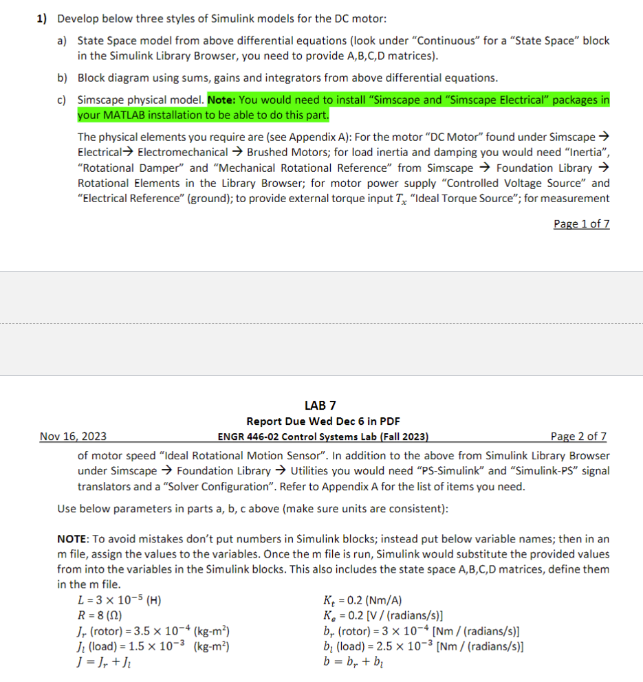 Solved of motor speed "Ideal Rotational Motion Sensor". In | Chegg.com