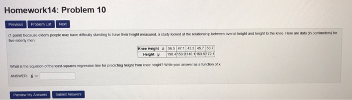 Solved Homework14: Problem 10 Previous Problem ListNext (1 | Chegg.com