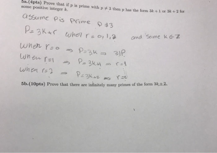 Solved ba.(4pts) Prove that if p is prime with p some | Chegg.com