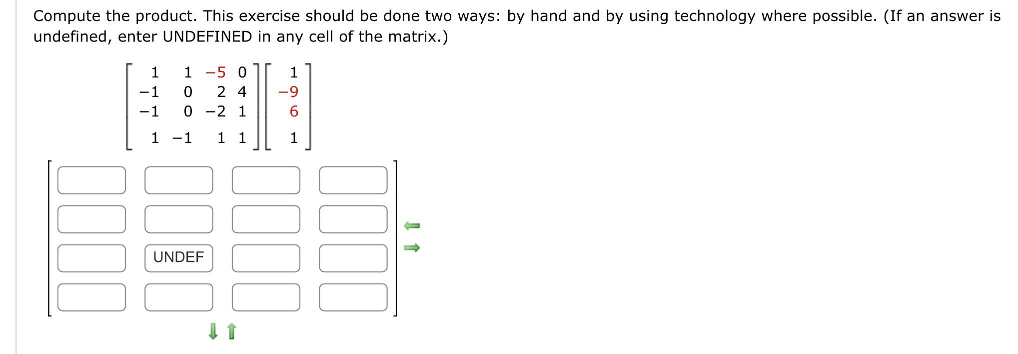 Solved Compute the product. This exercise should be done two | Chegg.com