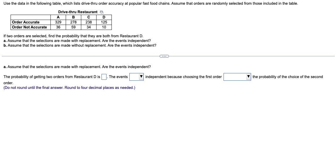 Solved If two orders are selected, find the probability that | Chegg.com