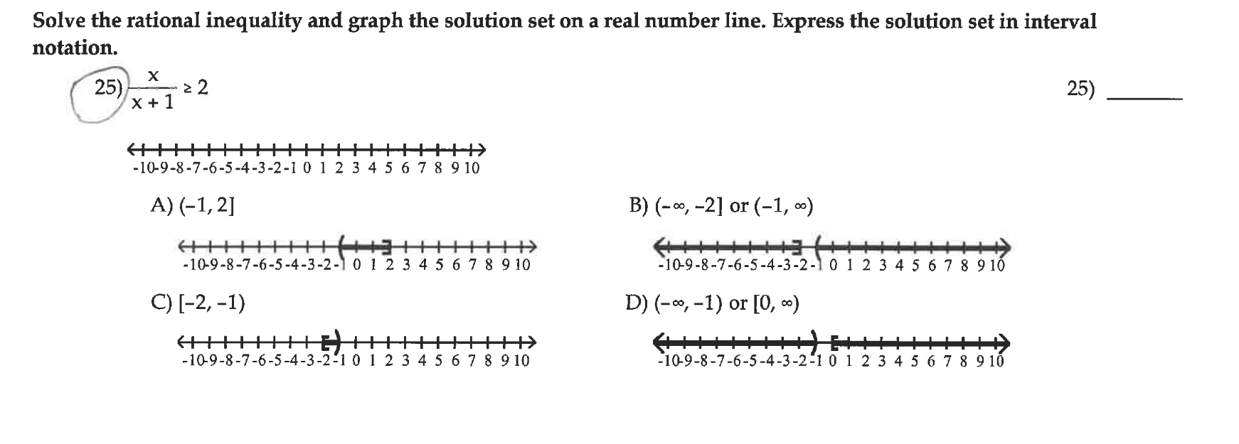 Solved Solve the rational inequality and graph the solution | Chegg.com