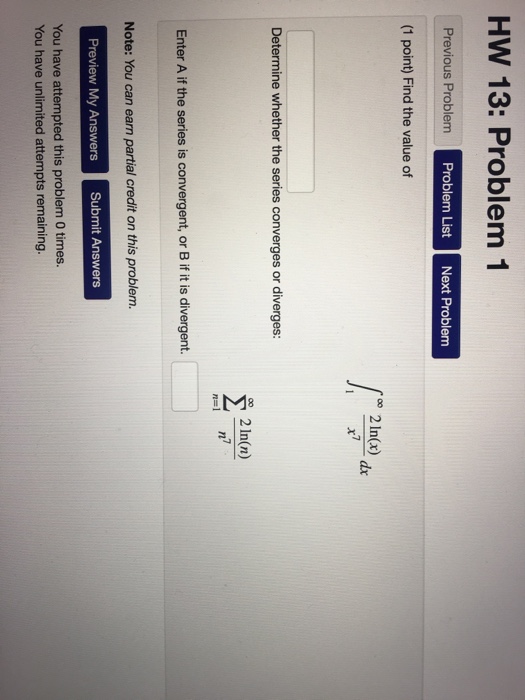 Solved HW 13: Problem 1 Previous Problem Problem Lit Next | Chegg.com