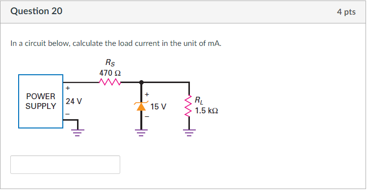 Solved In a circuit below, calculate the load current in the | Chegg.com
