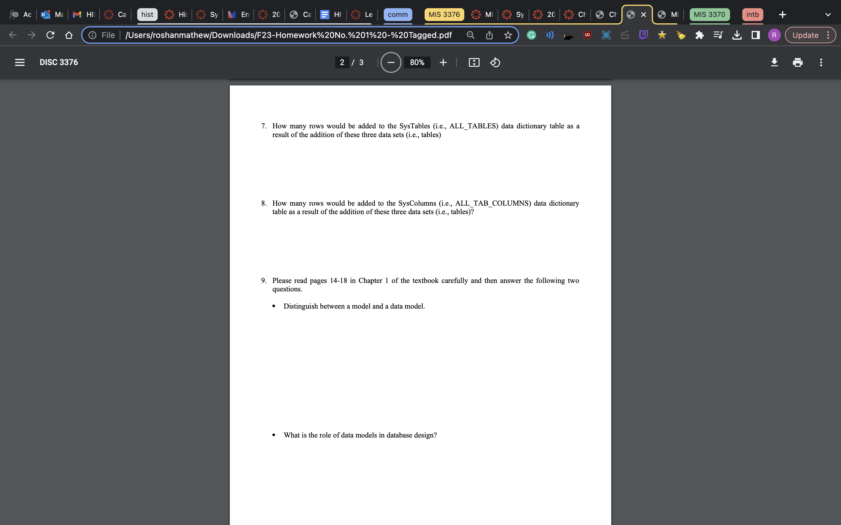 Solved 7. How many rows would be added to the SysTables | Chegg.com