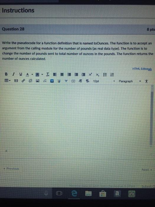 Solved resul: Instructions 4 pts Question 29 Write a single | Chegg.com