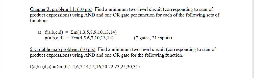 Solved Chapter 3, problem 11: (10 pts) Find a minimum | Chegg.com