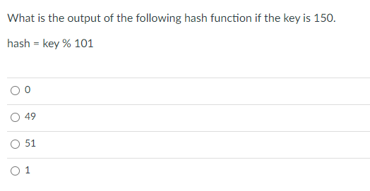 Solved What is the output of the following hash function if | Chegg.com